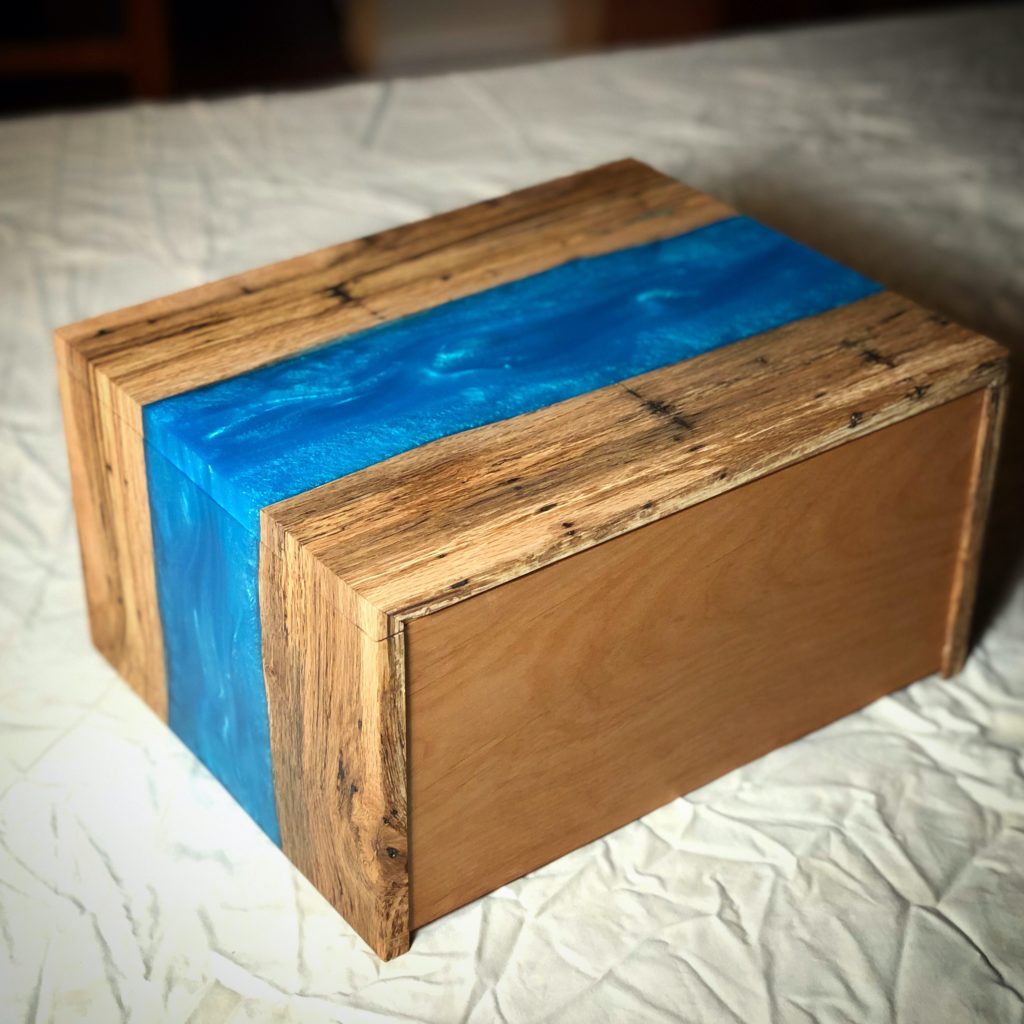 Large Blue River Box – Corbin's Workshop - Woodworking & Art by Corbin Dunn