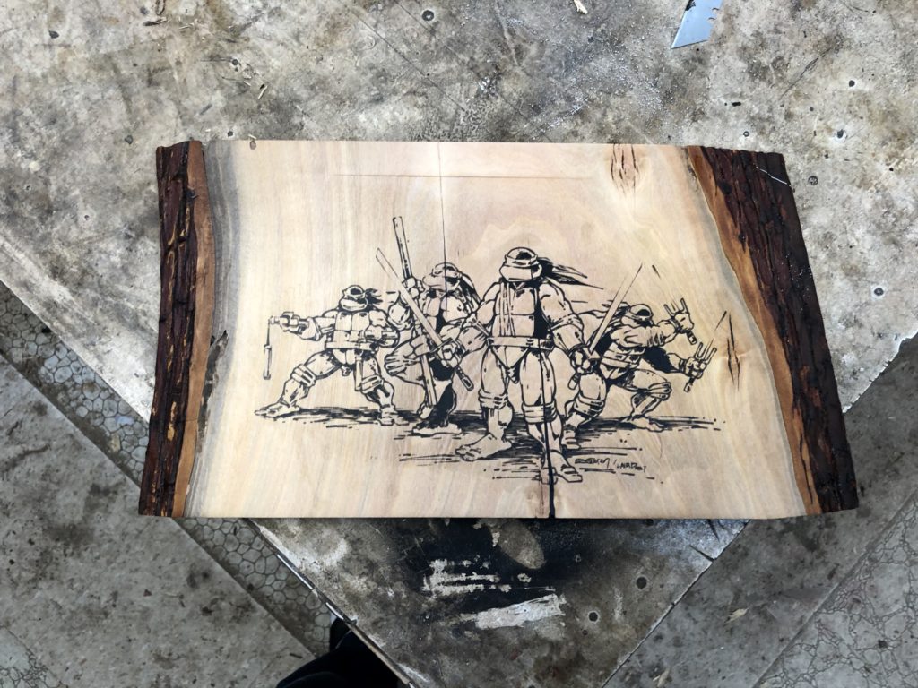 Ninja Turtle Engraving Wall Art – Corbin's Workshop - Woodworking & Art ...