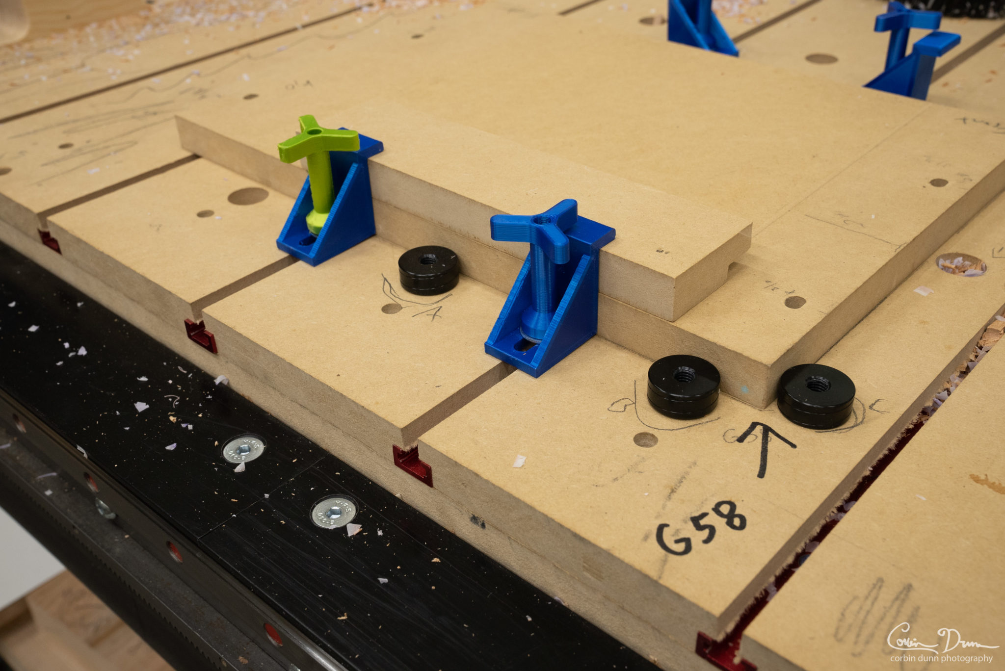 Low Profile CNC Toe Clamps for T-Track Hold Downs with Nut Tightener ...