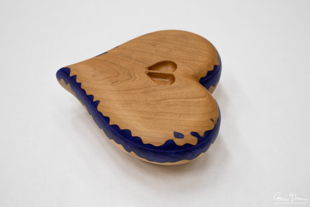 Heart Box – Cherry Wood Box with Dark Purple Epoxy – Corbin's Workshop ...