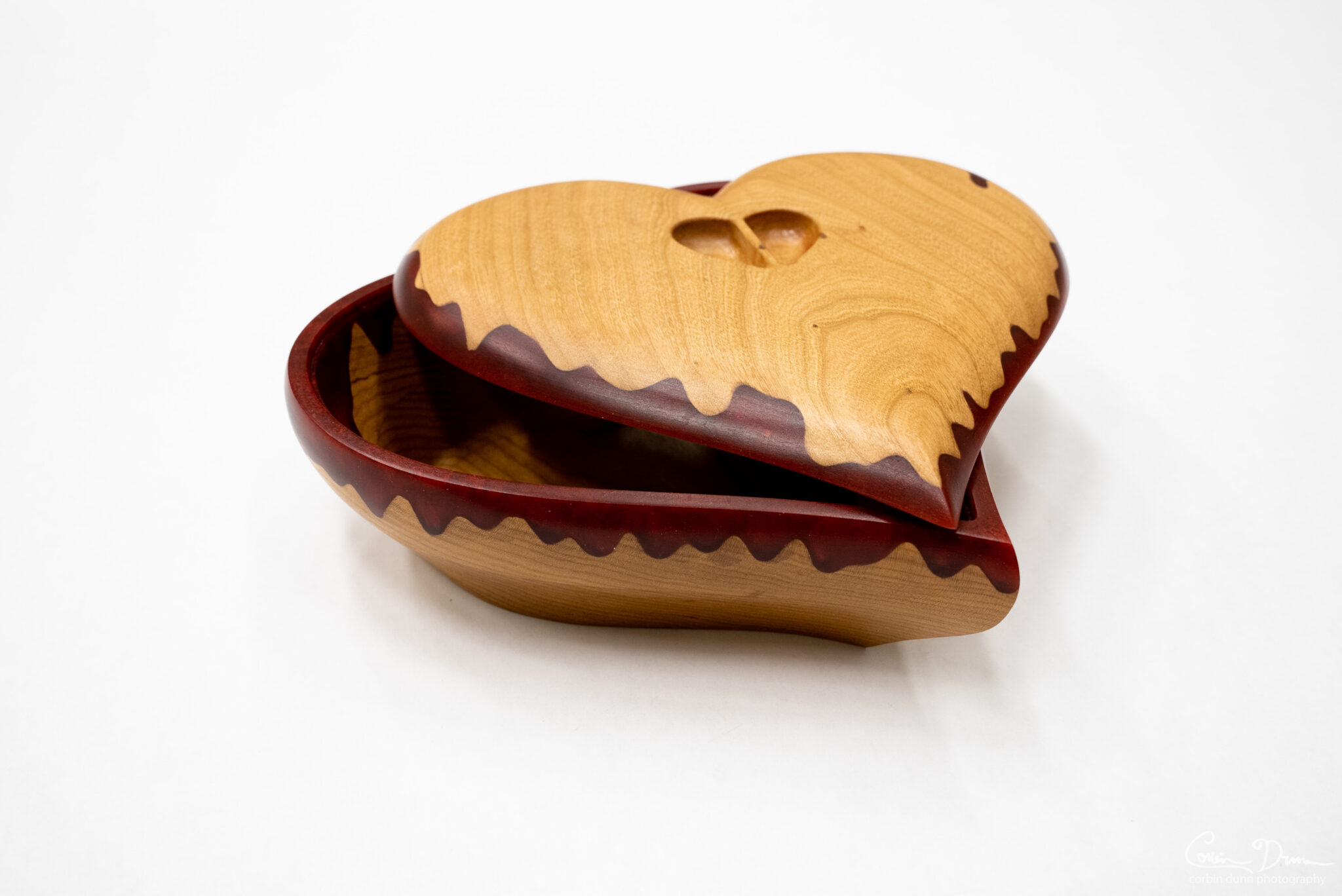 Heart Box – Cherry Wood Box with Dark Red Epoxy – Corbin's Workshop ...