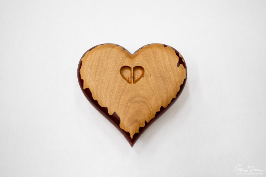 Heart Box – Cherry Wood Box with Dark Red Epoxy – Corbin's Workshop ...