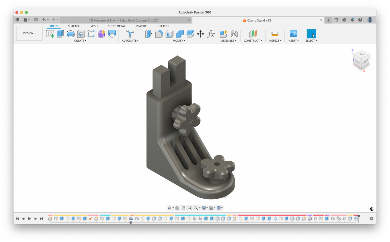 Digital File: Adjustable Clamp Stand for 3D Printing – STLs and Fusion ...