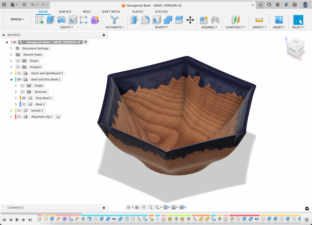 Digital File: Hexagonal Salad Bowl with Epoxy Drips – STL, CAD File ...